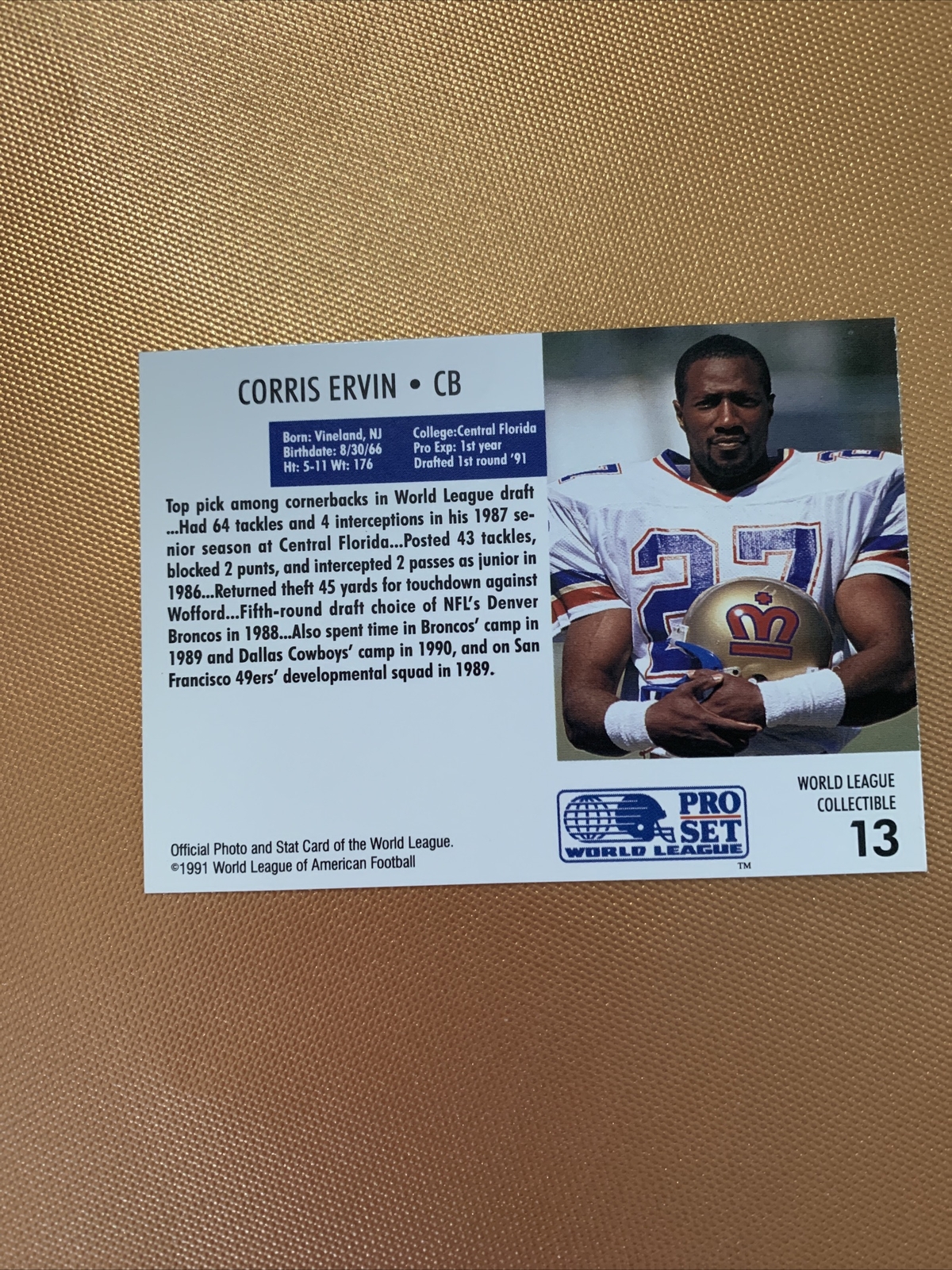 1991 Pro Set Corris Ervin #13 | eBay