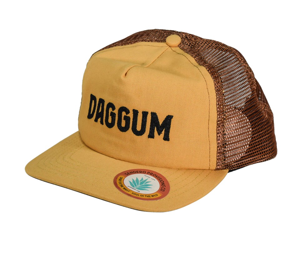 Sendero Provisions Co. Daggum Snapback Hat w/ Meshback (Yellow/Brown ...