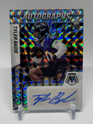 Tyler Badie 2022 Mosaic AUTOGRAPHS Rookie Card RC Prizm #RAM-TBA Ravens ...