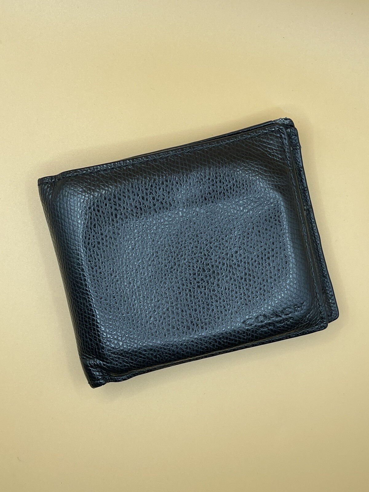 Coach Men Black Billfold Double Fold Bifold Leather W… - Gem