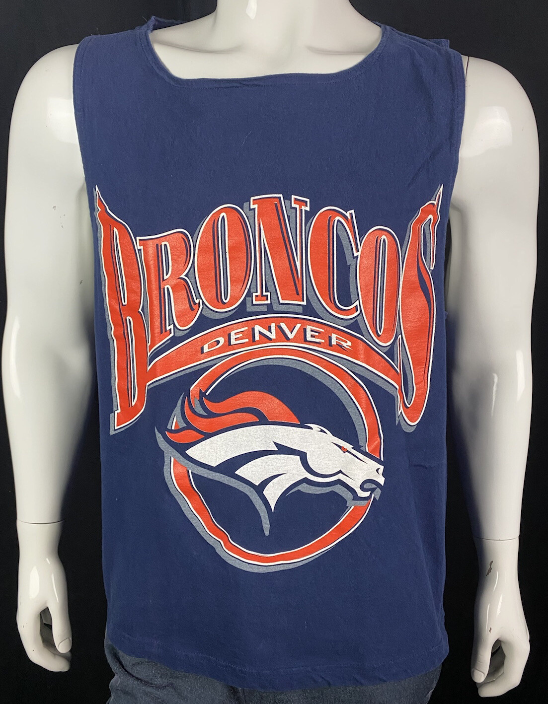 Broncos Denver NFL Football Blue Front Graphic Tank T… - Gem