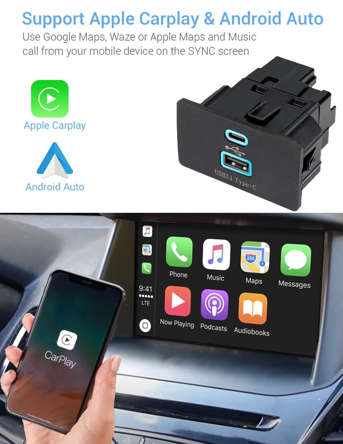 Factory SYNC 2 to SYNC 3 3.4 Upgrade Kit Fit for Ford Sync3 APIM Module ...