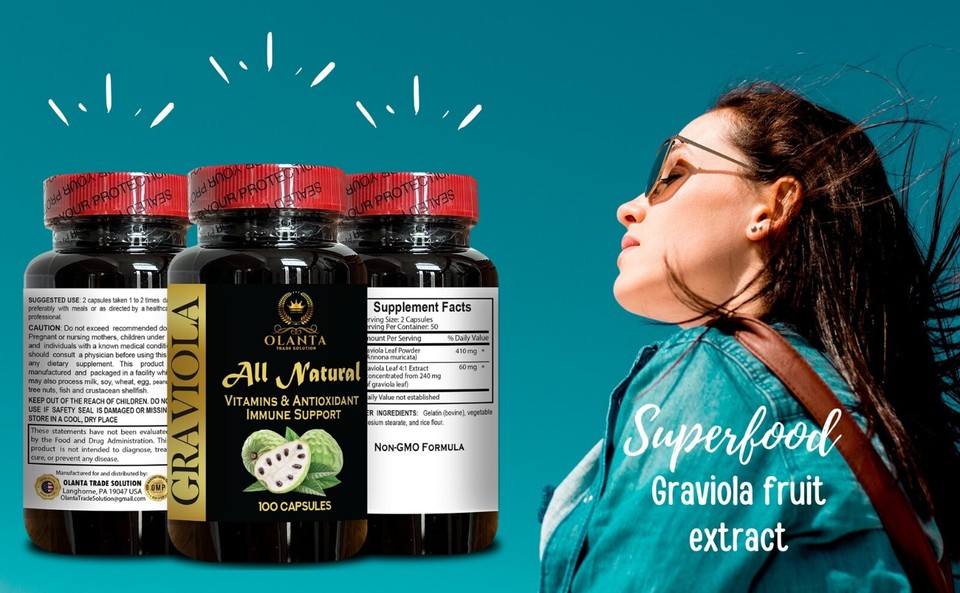Graviola Extract Capsules with Antioxidant Support for Daily Wellness ...