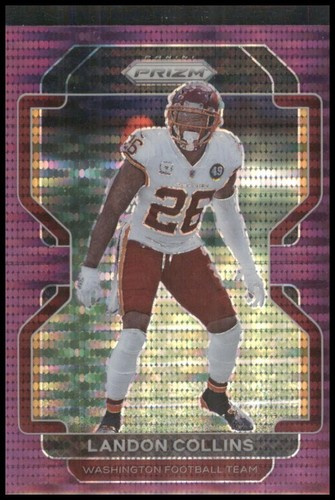 2021 Panini Prizm Landon Collins Purple Pulsar Parallel Football Card ...