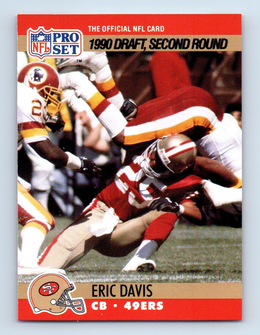 1990 Pro Set Eric Davis Rookie San Francisco 49ers #722 | eBay