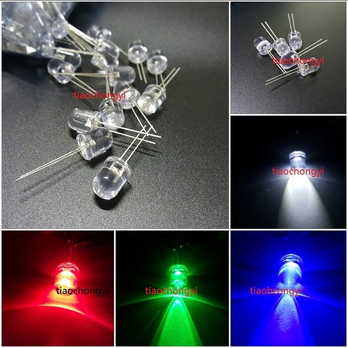 DIP 2pin 10mm 0.5W Super Bright High Power LEDs Red Green Blue White | eBay