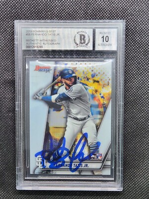 2019 Bowman's Best Fernando Tatis RC #58 Blue Ink On-Card Auto BGS 10 ...