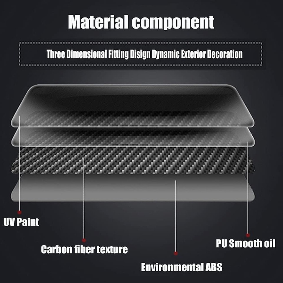 ABS Carbon Fiber Style Accessories Exterior Door Handle Cover Trim ...