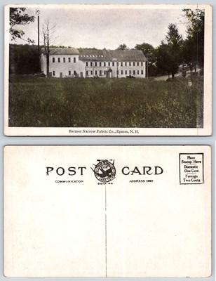 Epsom New Hampshire Barmer Narrow Fabric Co Postcard X823 | eBay