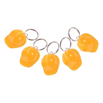 5 Pcs Hard Hat Keychain Funny Mini Farmers Keyring Construction Craft ...