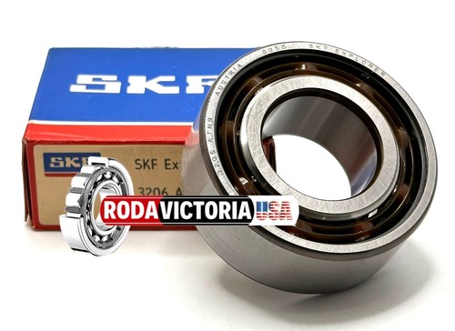 SKF 3206 ATN9 DOUBLE ROW ANGULAR CONTACT BALL BEARING 30x62x23.8mm 5206 ...