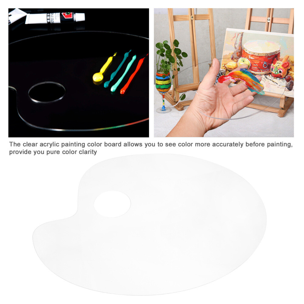 Palette Scraper Oval Acrylic Painting Board Color Mixer Tray | eBay