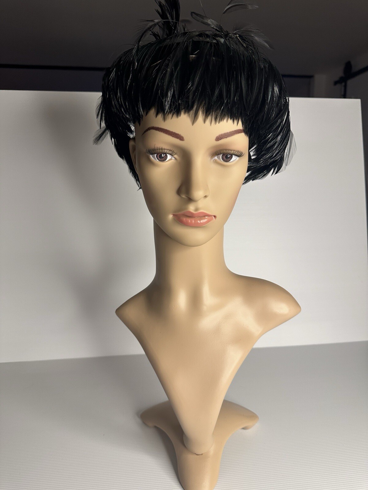 Original 1950s MISS MCINTOSH ADELAIDE Black Feather F… - Gem