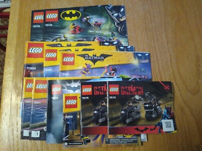 LEGO Instruction Manual Booklet Lot Batman Sets 70906 70904 76159 76179 ...