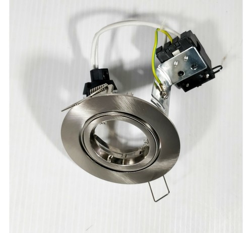 300 x Satin Chrome Gimbal Downlight Fittings 240V GU10 Gimble Silver ...