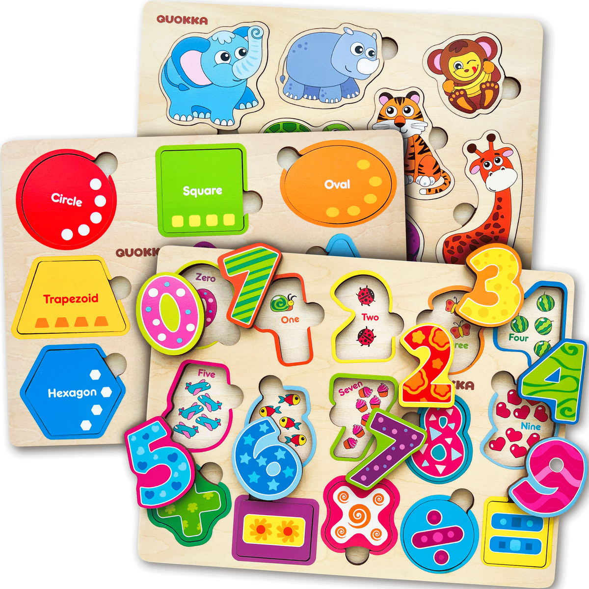 Melissa And Doug Toys Wooden Animal Puzzles For Toddlers - 6 Pack ...