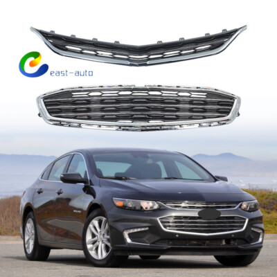 Front Upper & Lower Bumper Grille For Chevrolet Malibu 2016-2018 ...