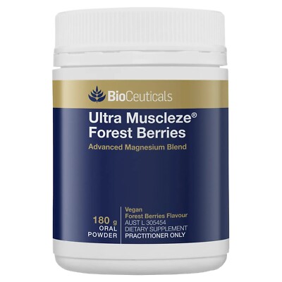 BioCeuticals Ultra Muscleze Forest Berries 180g Oral Powder Magnesium ...