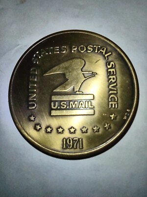 MEDAL U.S. POSTAL SERVICE 1971 "BRINGING THE WORLD TO AMERICA'S ...