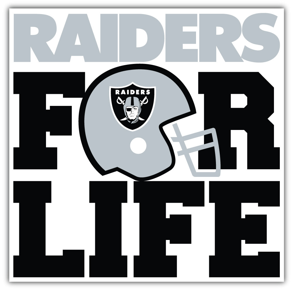 Oakland Raiders For Life NFL Sport Car Bumper Sticker Decal "SIZES" | eBay