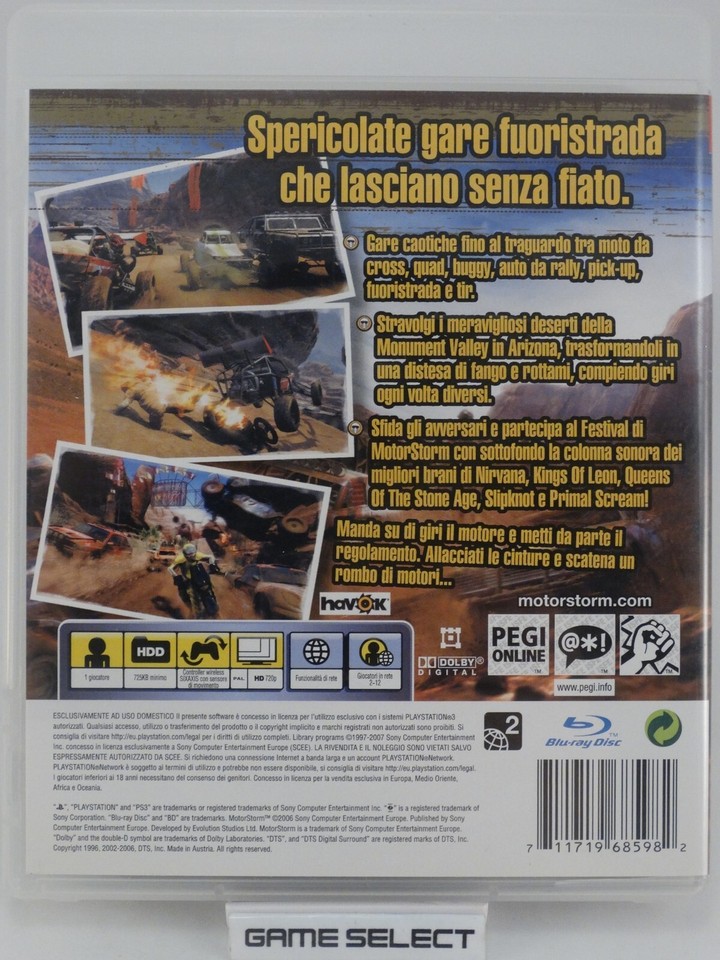 Motorstorm Motor Storm sony PS3 playstation 3 Pal - Original Complete ...