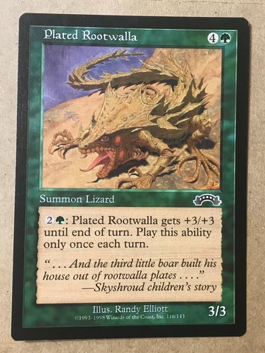 Plated Rootwalla Magic the Gathering MTG Exodus 116/143 No Play (M/NM ...