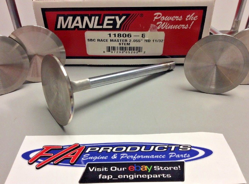 Manley 11806-8 2.055" Small Block Chevy Race Master Intake Valves Set ...