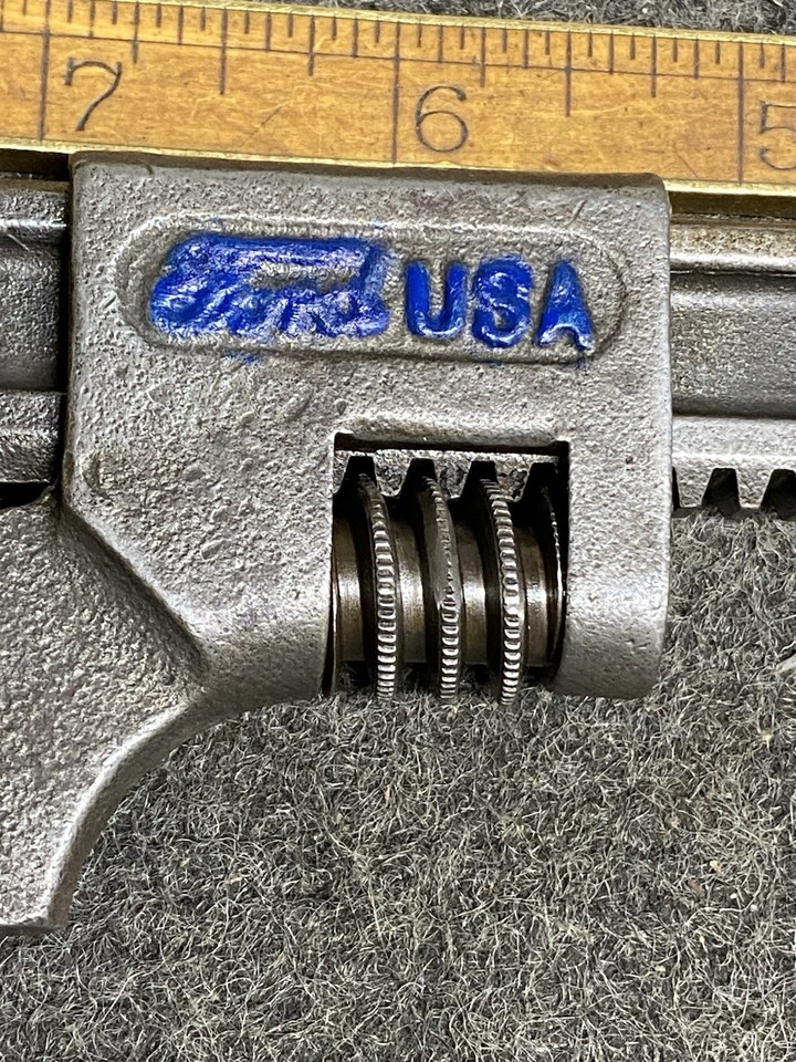 Vintage Ford 8” Adjustable Wrench With Large Script USA Uncommon Size ...