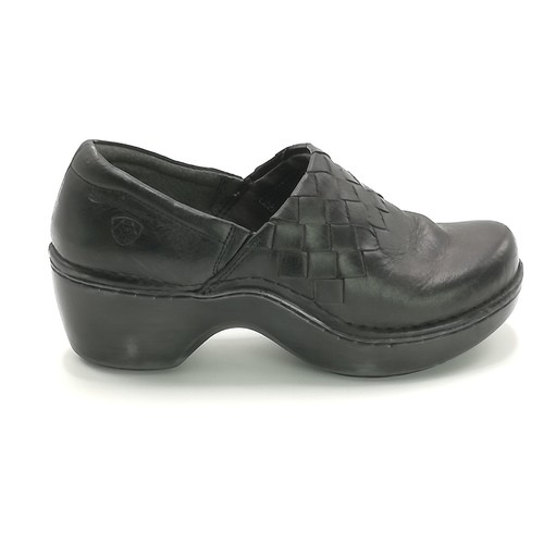 Ariat Shoes Womens Clogs Black Leather Ashbourn Briar Slip On Loafer 9 ...