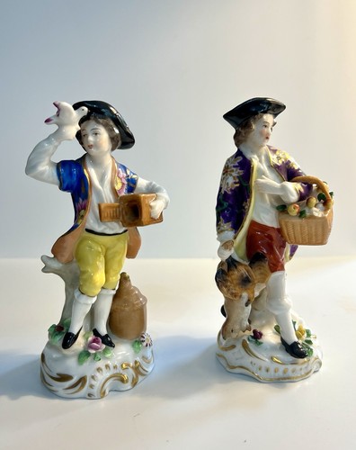 Rare Pair Of Chelsea / Samson Porcelain Figures 18th Century. Gold ...