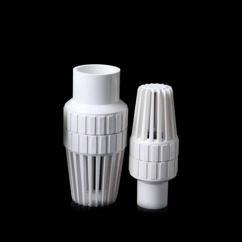 PVC Check Valve One Way Non-return Valve Water Adhesive Fittings Bottom ...