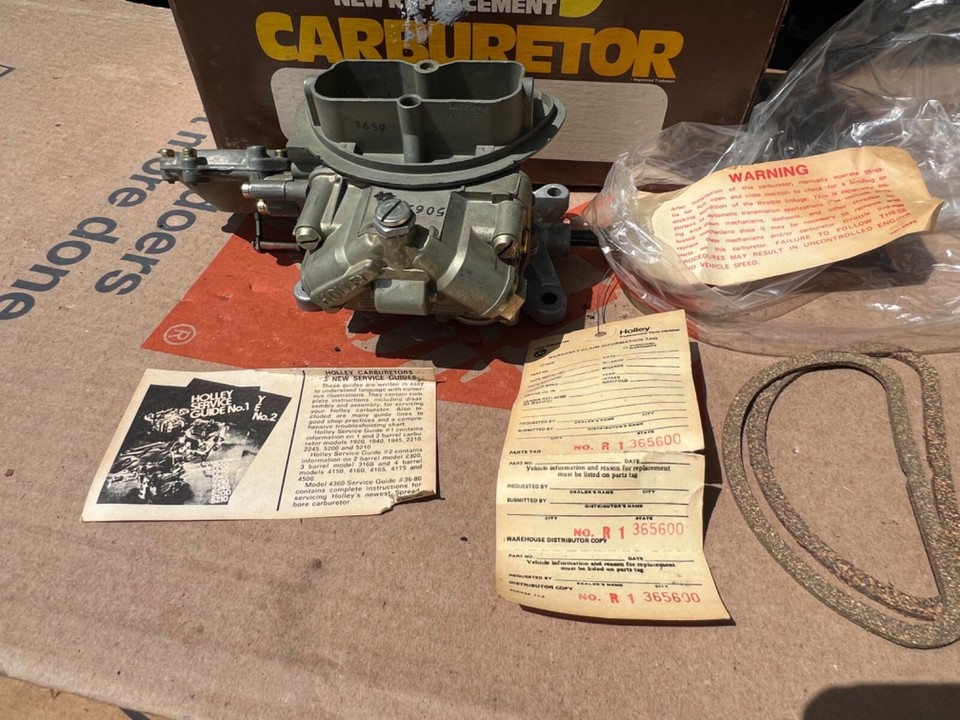 **NOS** 1968 Corvette Holley Tri Power 3x2 Carburetor **3659** 4056 68 ...