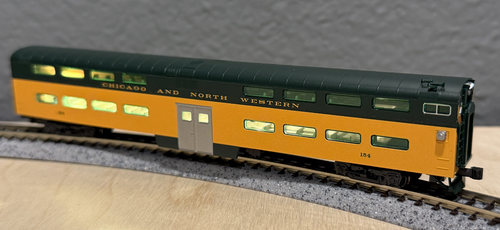 Kato Bi-Level Cab-Coach Passenger Car Chicago & North Western #154 CNW ...