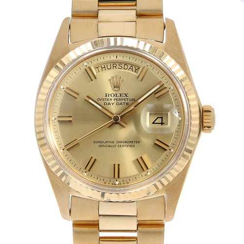 ROLEX Day date 1803 Champagne Gold Wide boy 29 Number antique mens | eBay