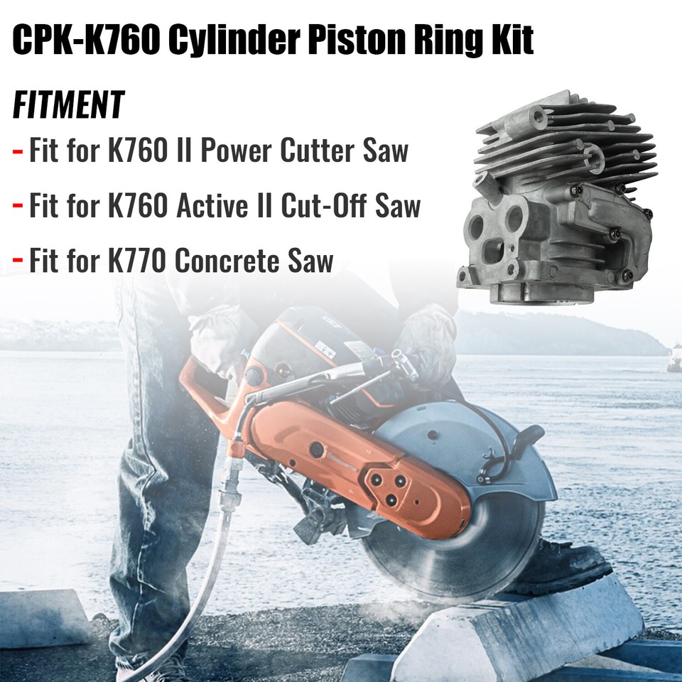 K770 K760 II 51mm Cylinder Piston Kit Fit For Husqvarna Power Cutter ...