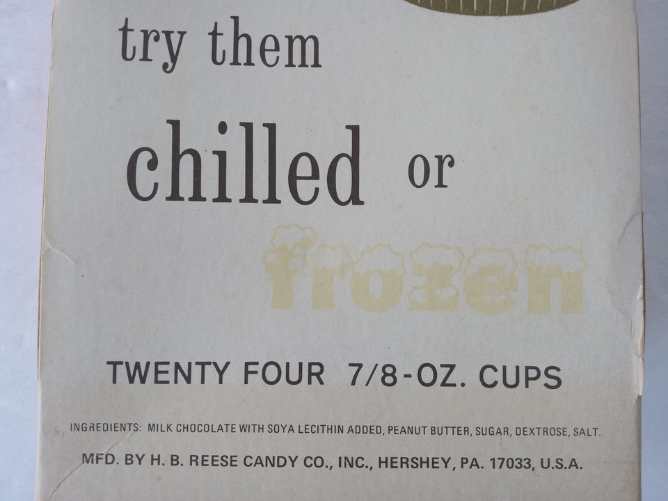 Vintage 1960's Reese’s Peanut Butter Cup Box 24 ct HB Reese Candy Co ...