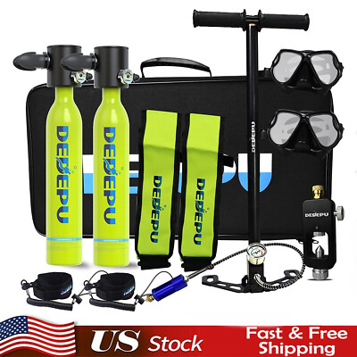 DEDEPU Mini Scuba Diving Kit Oxygen Tank Hand Pump Equipment Underwater ...