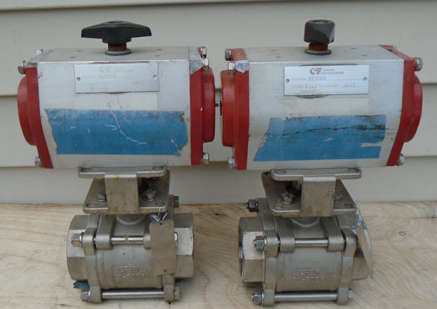 2pcs FLOW-TEK 4" STAINLESS BALL 1000 WOG CF8M 214-7008 w/Valve D20-002 ...