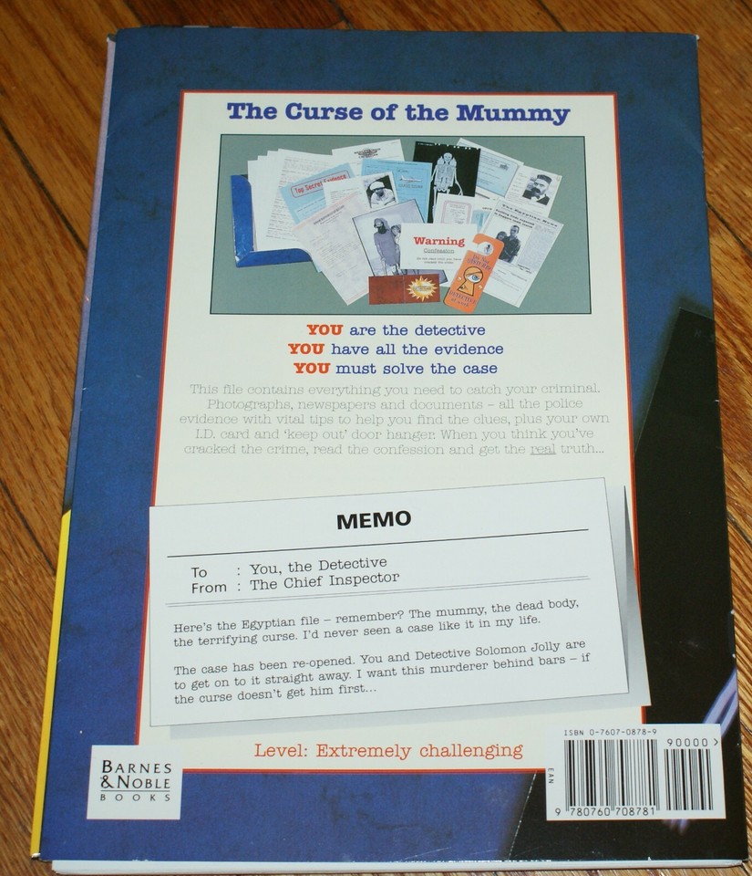 Unsolved Crimes Curse of Mummy Detective Solve the Case NEW Book Fast ...