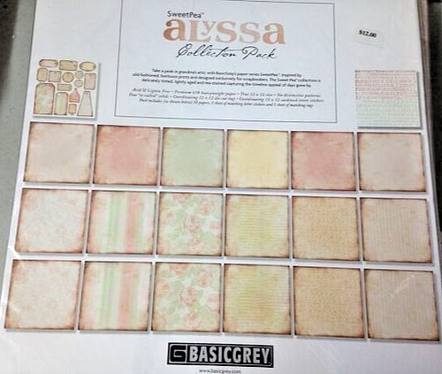 BasicGrey ALYSSA COLLECTION PACK scrapbooking paper stickers tags | eBay