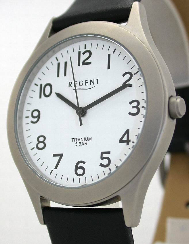 Regent Titanium Men's Watch With Leather Strap F-842 for sale online | eBay