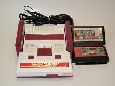 Nintendo Famicom Genuine USB Powered / AV Cable outputs w/ Dragon Quest ...