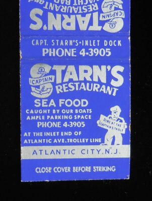 1940s Captian Starn's Restaurant and Yacht Bar Inlet Atlantic City NJ ...