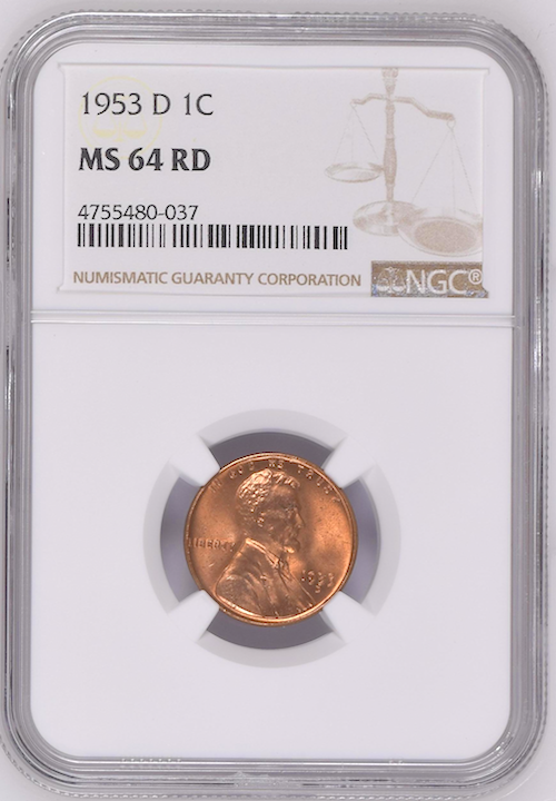 1953 D NGC LINCOLN WHEAT PENNY MS 64RD | eBay