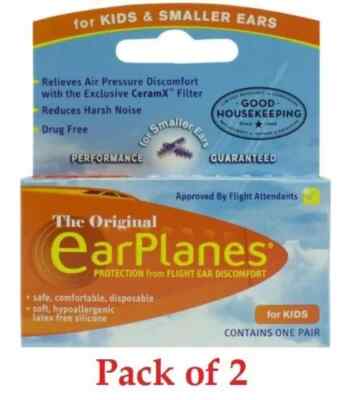 EarPlanes Ear Plugs For Kids And Smaller Ears Latex Free Silicone 1 ...