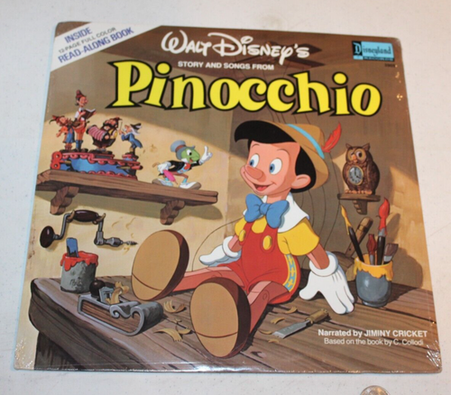 Sealed New 1978 Walt Disney Pinocchio Movie Soundtrack Record NOS MISP ...