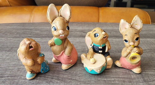 Lot of 4 Pendelfin Bunny Rabbit Figurines Robert Barney Bongo Phumf ...