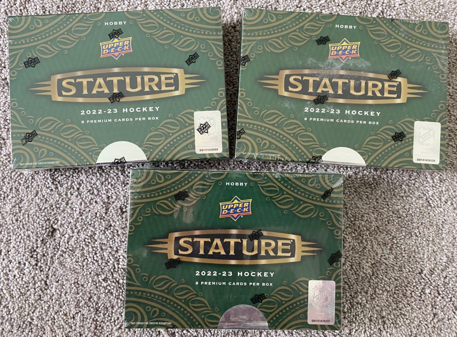 2022-23 Upper Deck Stature Sealed HOBBY BOX - Lot of 3 Boxes - Premium ...