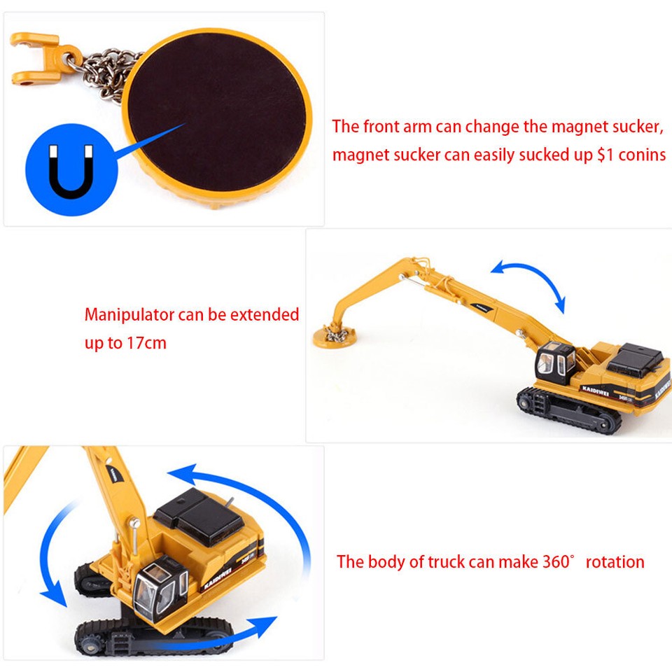 1/87 Scale Material Handler Crane Diecast Construction Vehicle Toys for ...