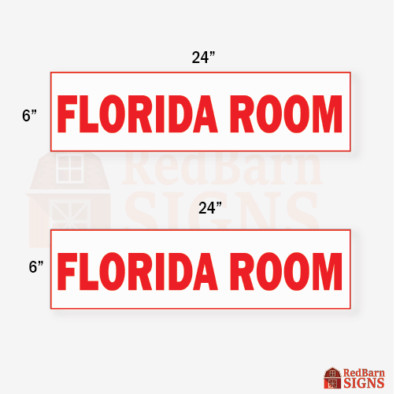 Florida Room 6"x24" REAL ESTATE RIDER SIGNS Double Sided 2PK - Visible ...
